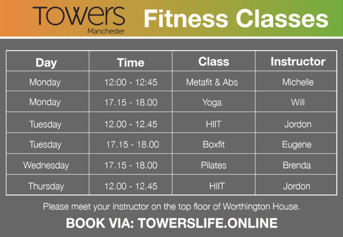 Free Fitness Classes - Towers